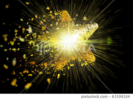 Abstract shining golden stars - Stock Illustration [61509184] - PIXTA