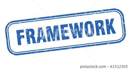 framework stamp. framework square grunge blue sign-插圖素材 [61512305 ...