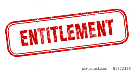 entitlement stamp. entitlement square grunge red - Stock Illustration ...