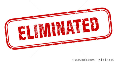 eliminated stamp. eliminated square grunge red - Stock Illustration ...