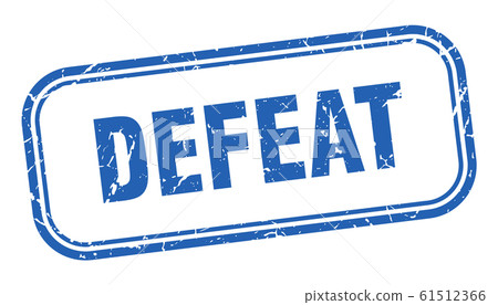 defeat stamp. defeat square grunge blue sign - Stock Illustration ...