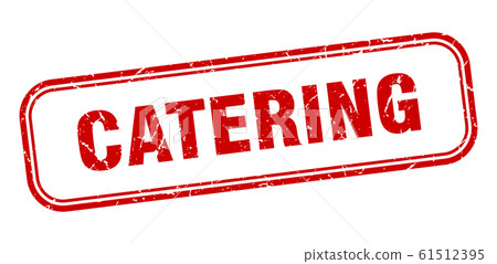 catering stamp. catering square grunge red sign - Stock Illustration ...