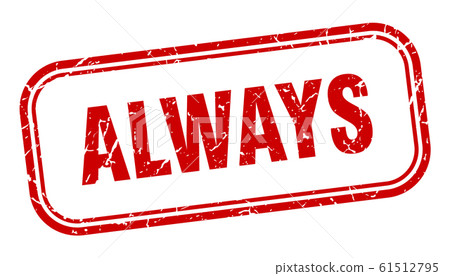 always stamp. always square grunge red sign - Stock Illustration ...