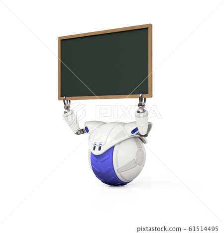 Round robot and board 2 - Stock Illustration [61514495] - PIXTA
