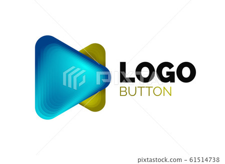 Play, arrow or download button icon, minimal... - Stock Illustration ...