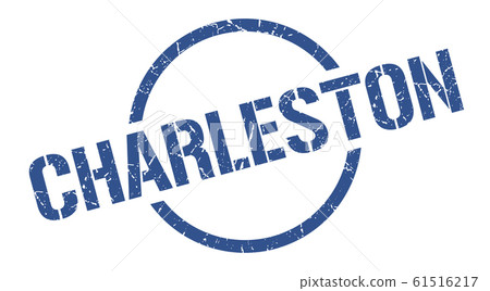 Charleston stamp. Charleston grunge round isolated - Stock Illustration ...