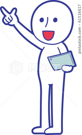 Illustration: White Stick Figure Tablet - Stock Illustration [61516817 ...