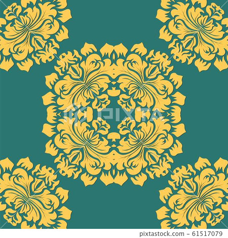 Decorative element traditional damask pattern. - Stock Illustration ...