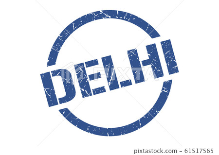 Delhi stamp. Delhi grunge round isolated sign - Stock Illustration ...