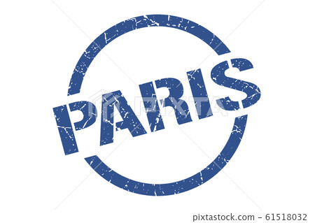Paris stamp. Paris grunge round isolated sign - Stock Illustration ...