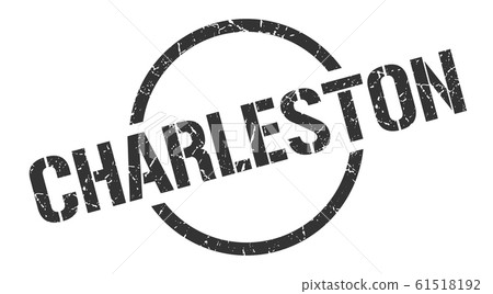 Charleston stamp. Charleston grunge round isolated - Stock Illustration ...