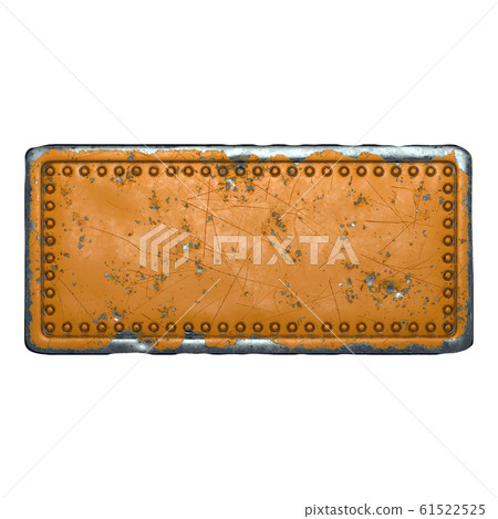 Rusty metal strip with rivets on the center... - Stock Illustration ...