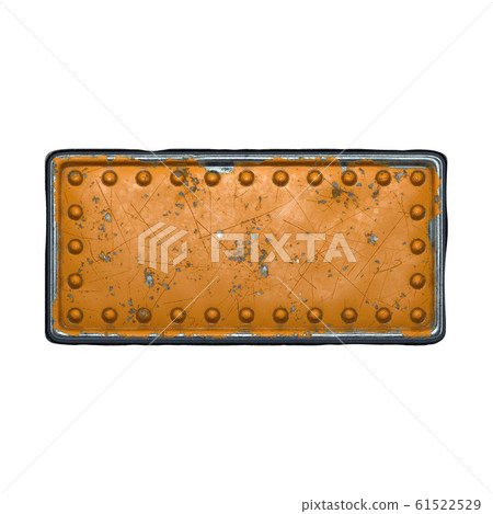 Rusty metal strip with rivets on the center... - Stock Illustration ...