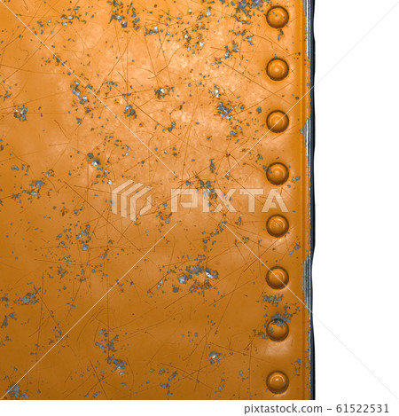 Rusty metal strip with rivets on the left... - Stock Illustration ...