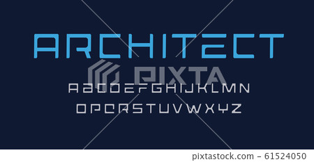 Architect letters set. Geometric style... - Stock Illustration ...