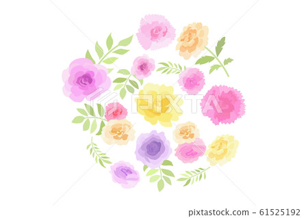 Colorful flower round - Stock Illustration [61525192] - PIXTA