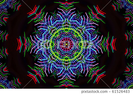 Abstract luminous pattern shape from colorful - Stock Illustration ...