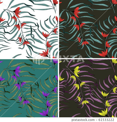 Abstract flowers for print design. Spring pattern. - Stock Illustration ...