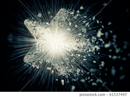 Exploding glowing abstract star - Stock Illustration [61537497] - PIXTA