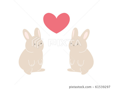 Rabbit falling in love - Stock Illustration [61539297] - PIXTA