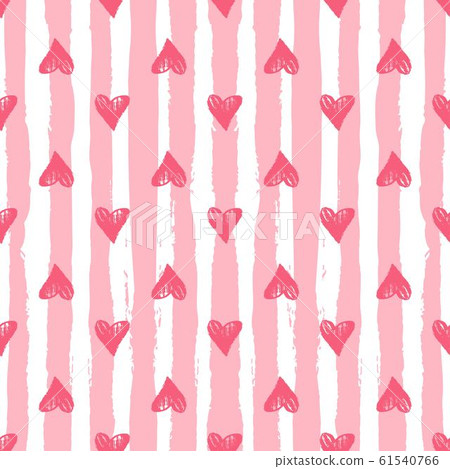 Heart background with pink stripes. Seamless... - Stock Illustration ...