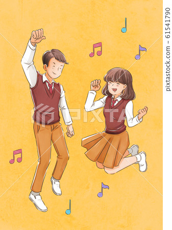 self-contentment concept, a happy successful... - Stock Illustration ...