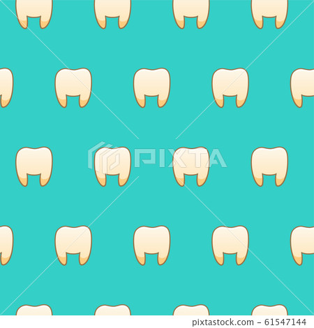 Teeth seamless pattern on turquoise background for - Stock Image ...