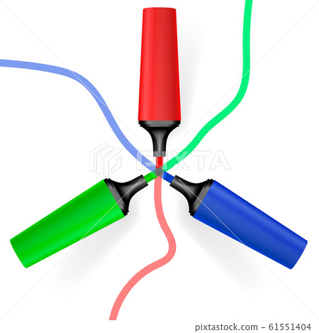 highlighters Isolated on white background. Vector - Stock Illustration ...