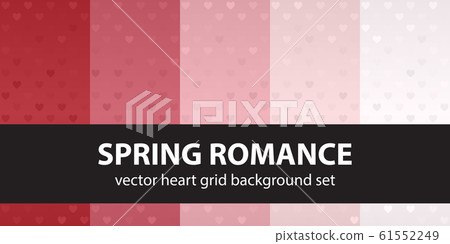 Heart pattern set Spring Romance. Vector seamless - Stock Illustration ...