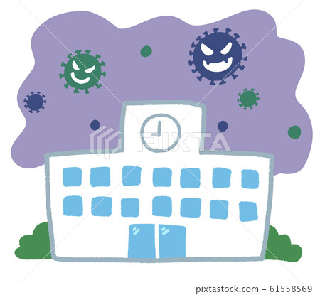 Deformed schools and viruses - Stock Illustration [61558569] - PIXTA