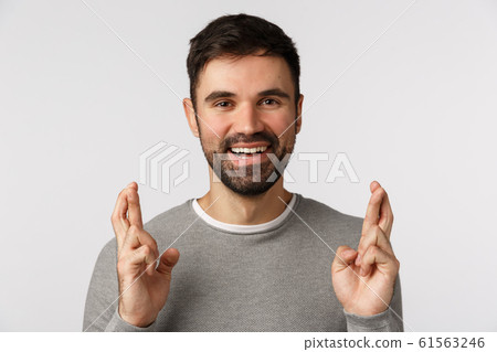 Close-up hopeful and cheerful, optimistic... - Stock Photo [61563246 ...