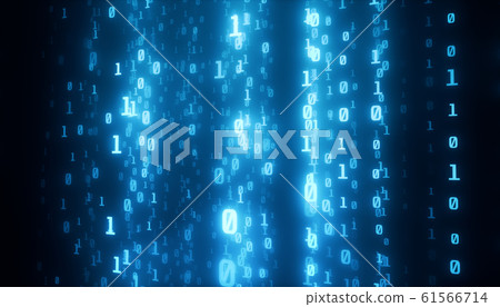 Binary Lines Code Blue - Stock Illustration [61566714] - PIXTA