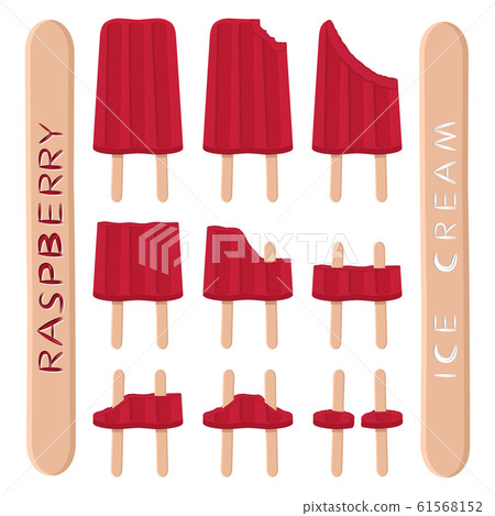 Vector illustration logo for natural raspberry ice - Stock Illustration ...