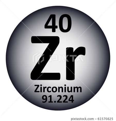 Periodic table element zirconium icon. - Stock Illustration [61570825 ...
