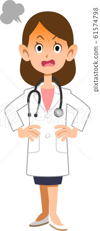 Angry female doctor full body - Stock Illustration [61574798] - PIXTA