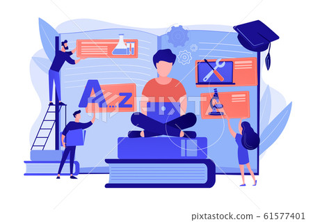 Personalized learning concept vector illustration - Stock Illustration ...