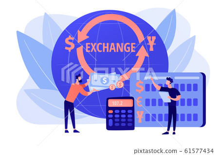 Currency exchange concept vector illustration - Stock Illustration ...