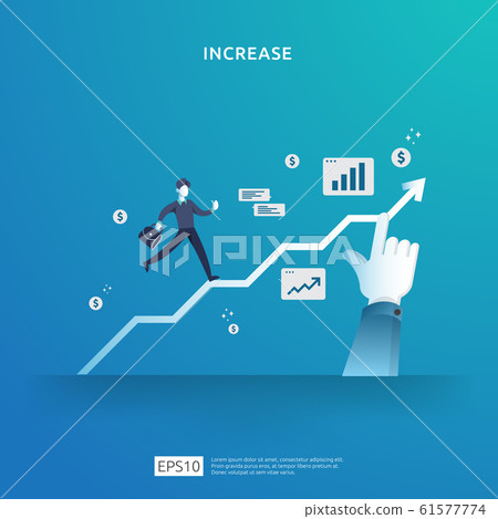 income salary rate increase concept illustration - Stock Illustration ...