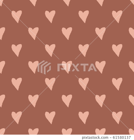 Heart seamless pattern with hand drawn... - Stock Illustration ...