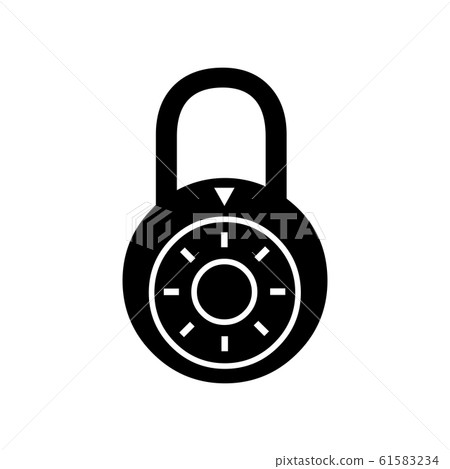 Black Lock symbol for banner, general design print - Stock Illustration ...