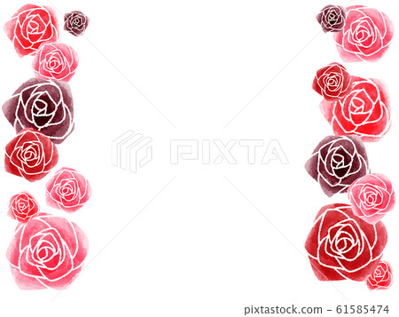 Rose frame-left and right- - Stock Illustration [61585474] - PIXTA