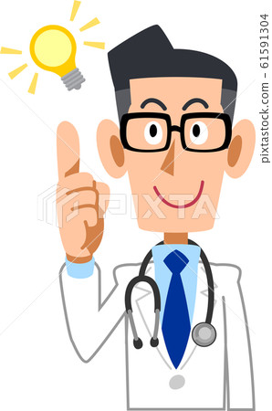 Male doctor flashing ideas - Stock Illustration [61591304] - PIXTA