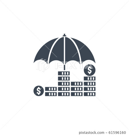 Funds Protect related vector glyph icon. - Stock Illustration [61596160 ...