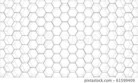 Abstract background of hexagons outline. Vector - Stock Illustration ...