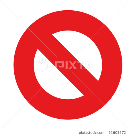 Prohibition or ban sign. Red strikethrough... - Stock Illustration ...