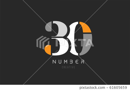 number 30 thirty for company logo icon design in - Stock Illustration ...