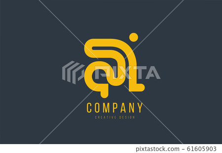 yellow A alphabet letter for company logo or - Stock Illustration ...
