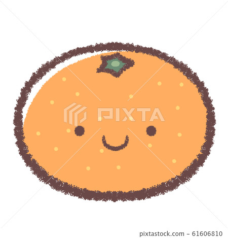 Mandarin orange-with face - Stock Illustration [61606810] - PIXTA