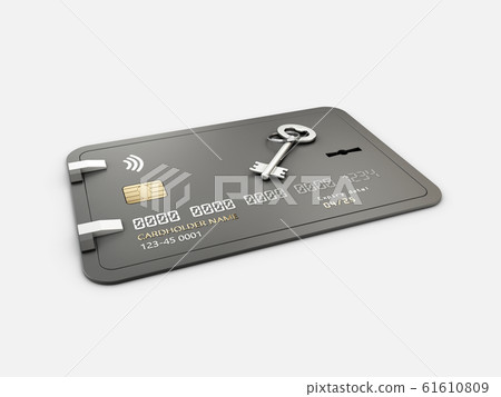 3d Rendering of Credit Card Protection,... - Stock Illustration ...