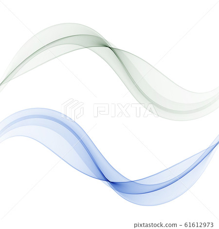 Grey and blue wave. Set of wave motion.Abstract... - Stock Illustration ...
